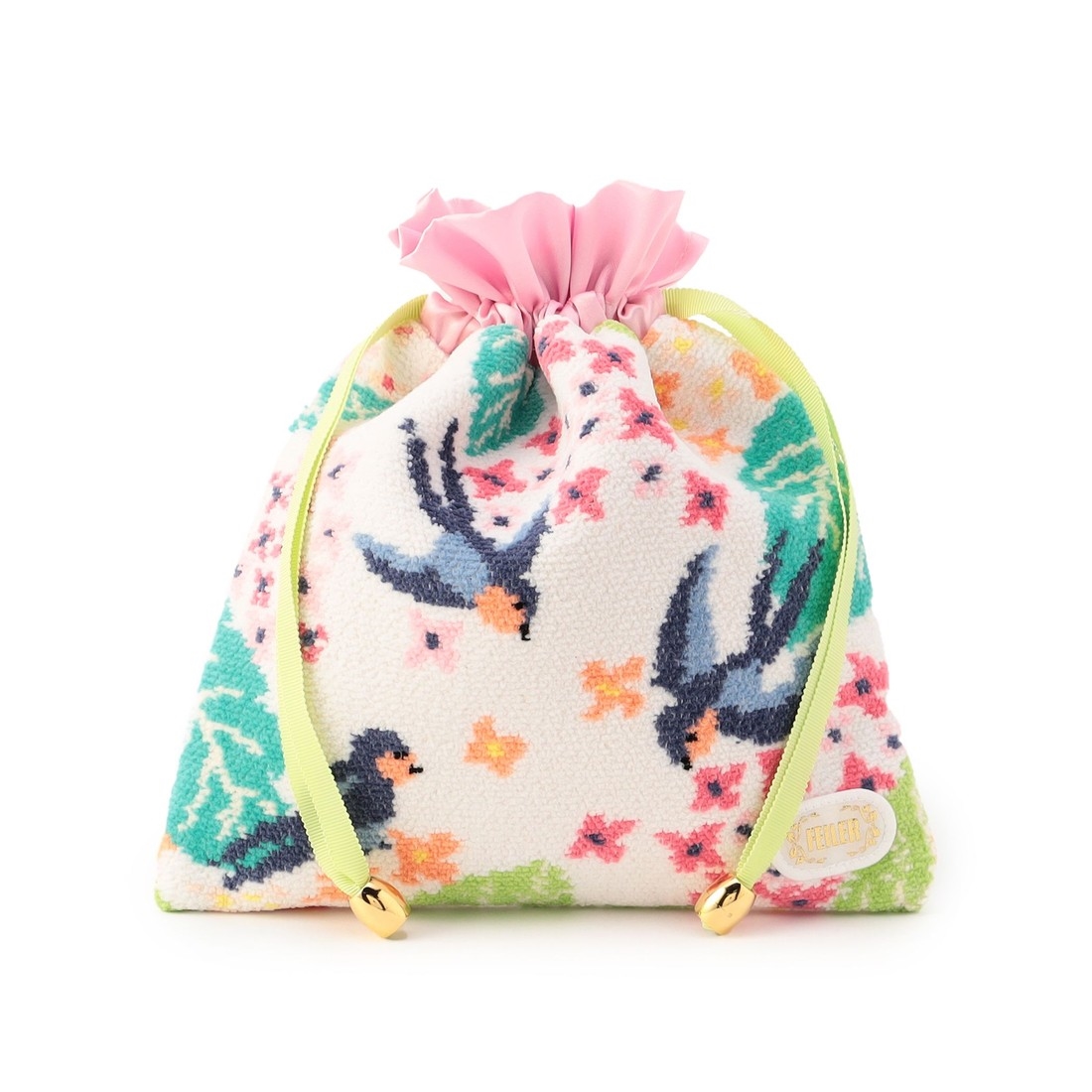 Chestyコラボ スワローハイドランジア 巾着 SWH-230142（WEB限定）(ペールピンク): FEILER｜フェイラー公式オンラインショップ FEILER